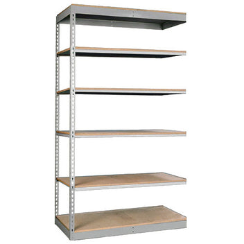 Lyon Gray 6-Shelf Light-Duty Boltless Shelving Add-On Units