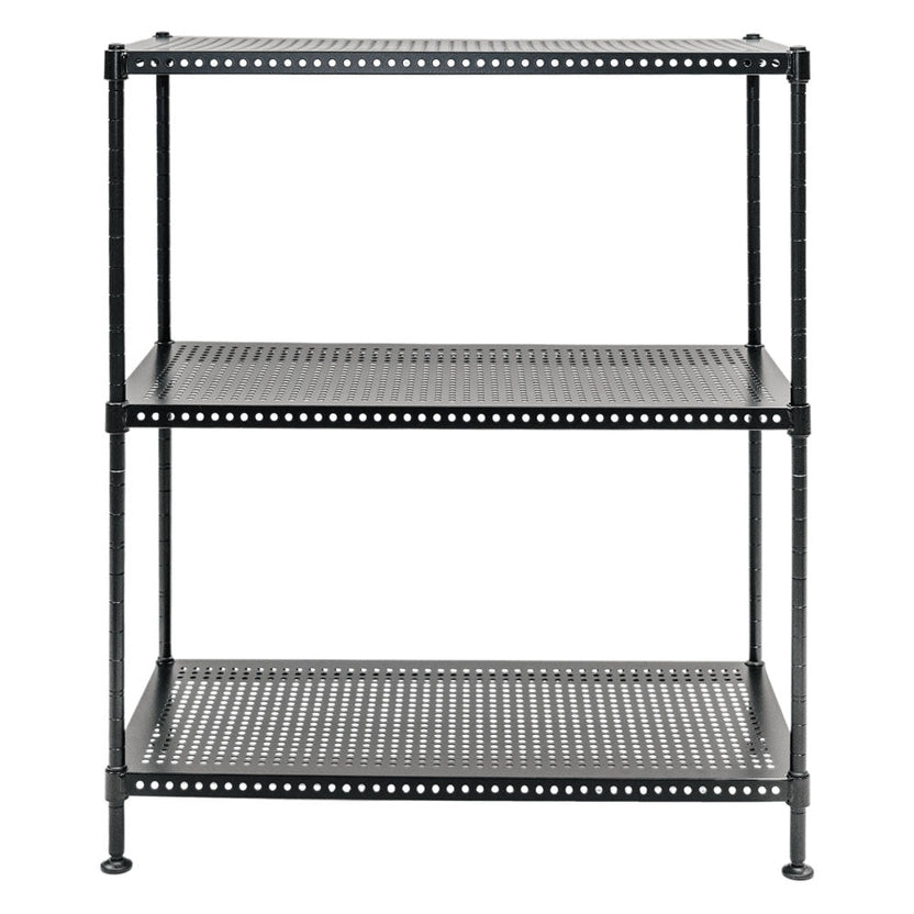 12"d x 24"w x 28"h 3-Tier Perforated Metal Shelving