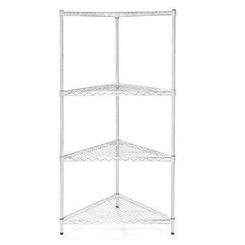 Wire Shelving Corner Units, 24"d Triangular Shelves